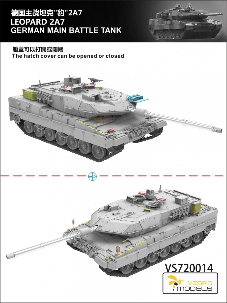 Vespid Models VS720014 Leopard 2A7 German Main Battle Tank 1 72 - auf ...
