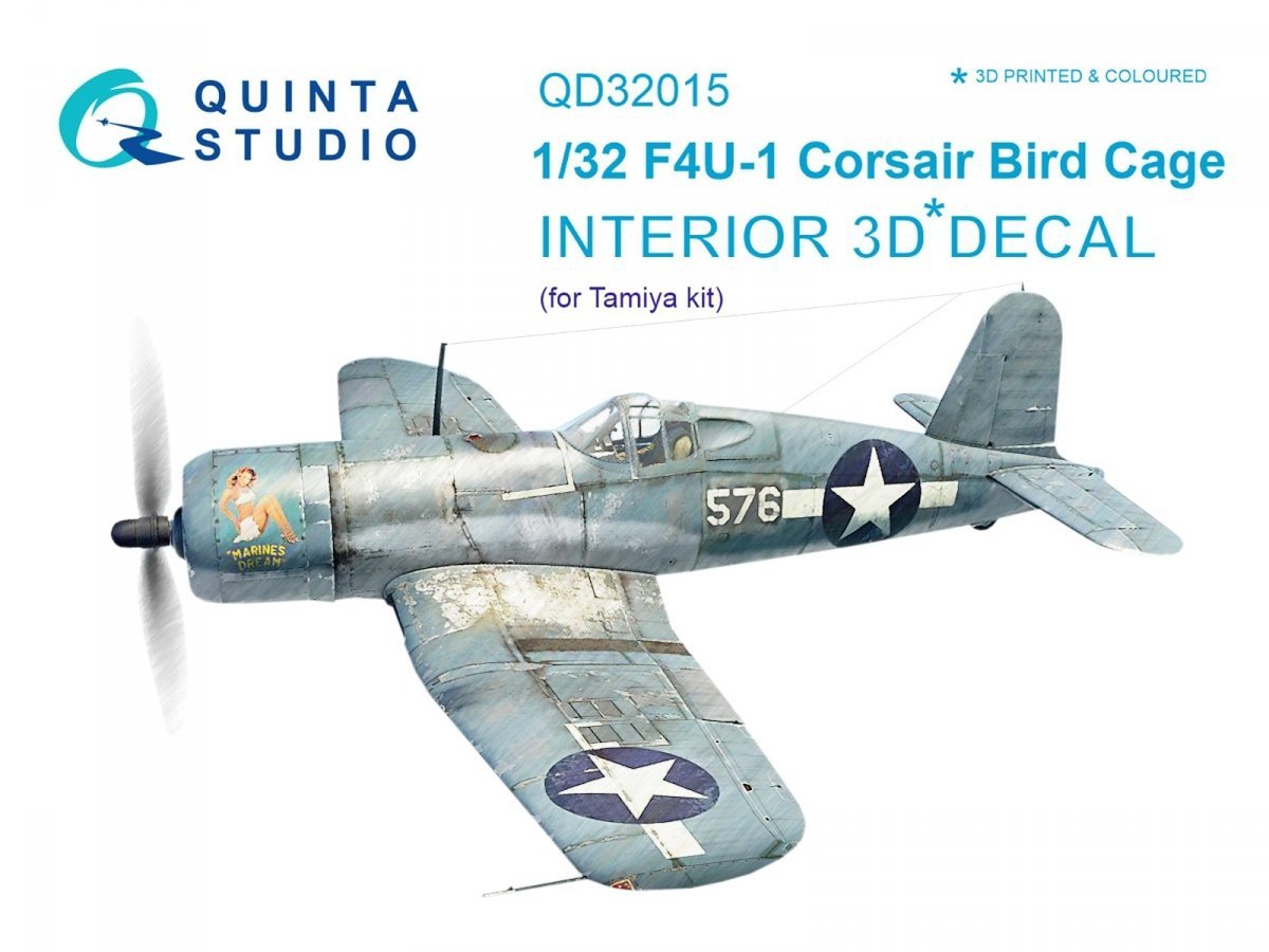 Quinta Studio QD32015 F4U-1 Corsair (Bird cage) 3D-Printed & coloured ...