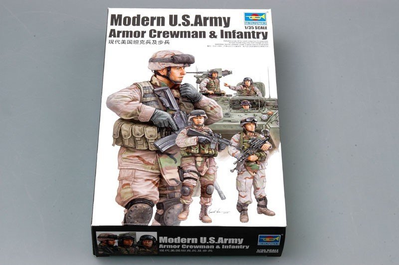 Trumpeter 00424 Modern U.S. Army Armor Crewman Infantry (1:35) - scale ...