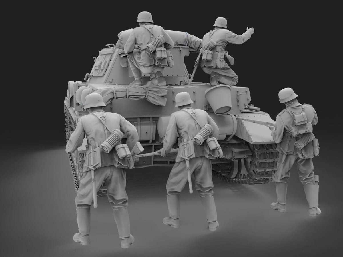 Das Werk DWF014 StuG III crew & Infantry set 1/16