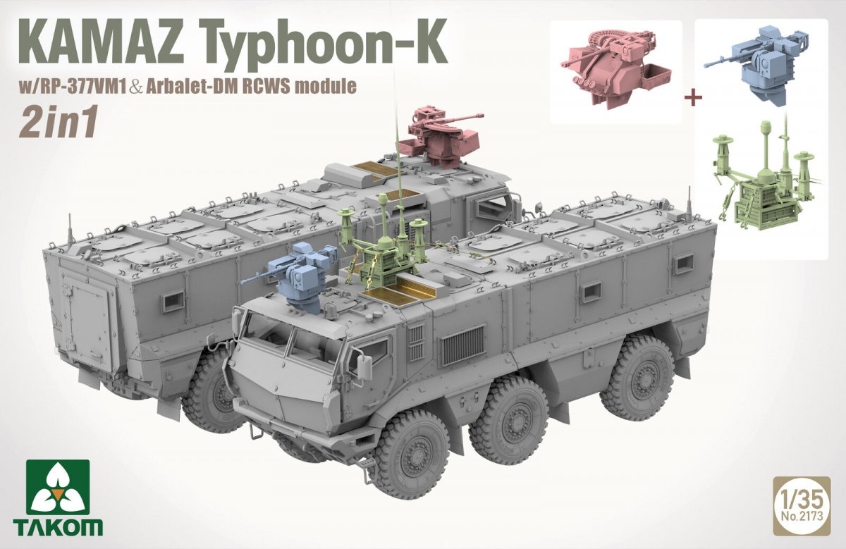 Takom 2173 KAMAZ Typhoon-K w RP-377VM1 And Arbalet-DM RCWS Module 2 In ...