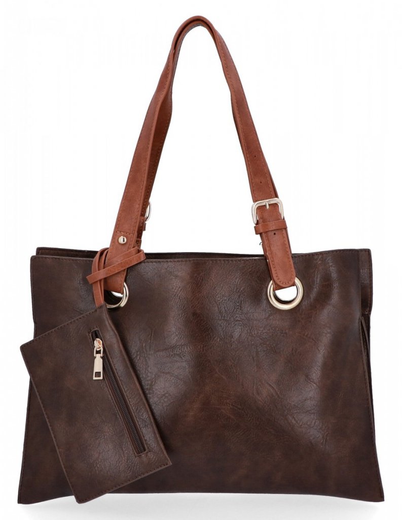 Torebka Damska Shopper Bag z Etui firmy Herisson H8803 Czekoladowa ...