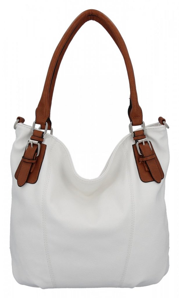 Uniwersalna Torebka Damska XL firmy Hernan HB0388 Biała - Panitorbalska.pl