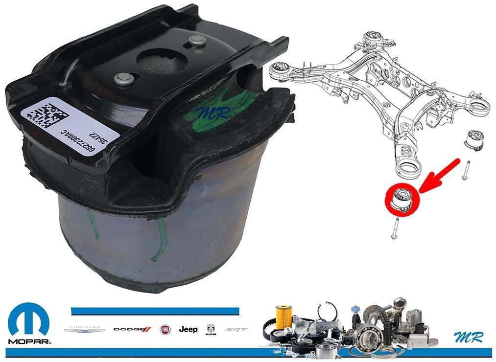 Tuleja kołyski sanek tylnego zawieszenia PRZEDNIA MOPAR Jeep Grand ...