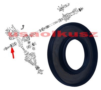 Uszczelniacz półosi przedniego mostu 215MM RAM 1500 2012- - 2012 ...