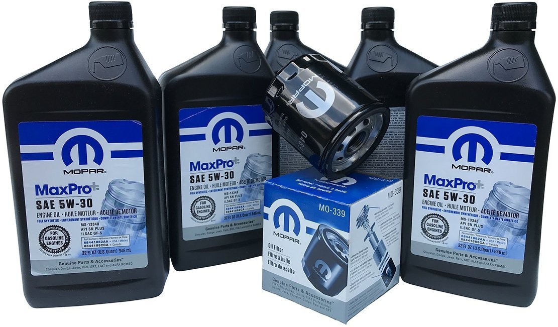 Filtr + olej silnikowy MOPAR MaxPro 5W30 MS-13340 SN PLUS Jeep Cherokee ...