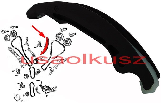 Prowadnica ślizg lewego napinacza łańcucha rozrządu MOPAR Chrysler ...