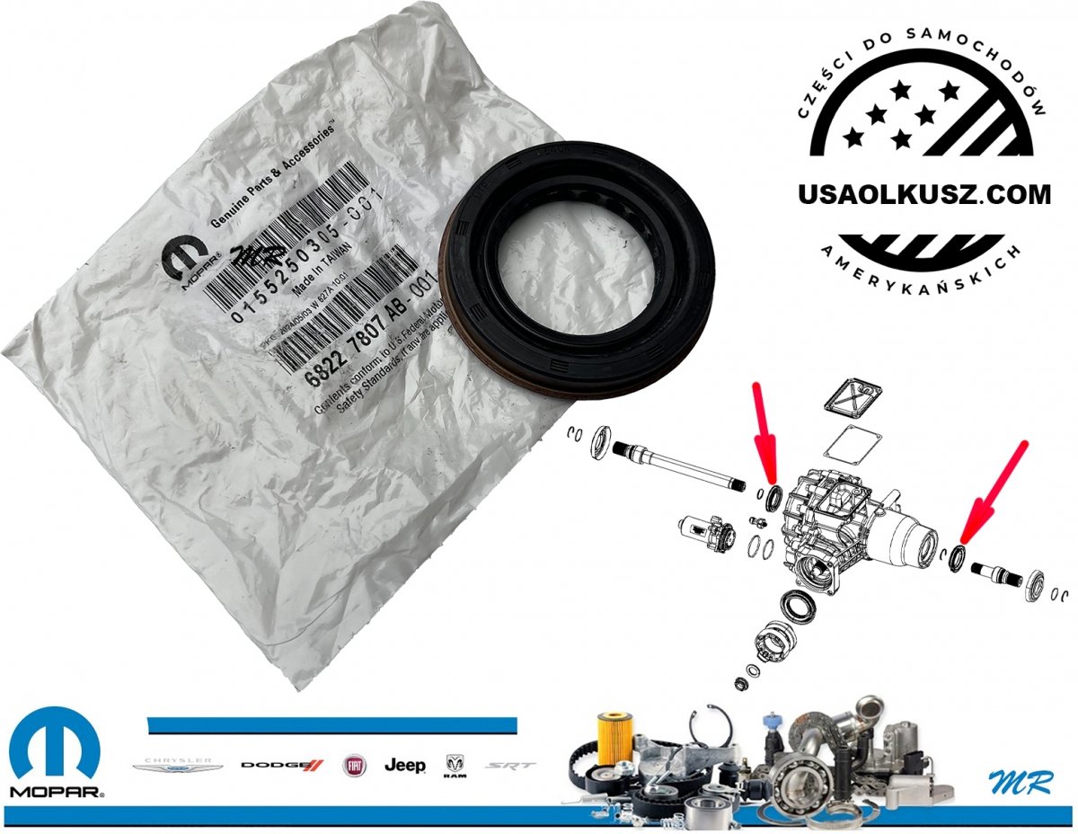 Uszczelniacz półosi tylnej Chrysler 200 AWD - Most tylny - 200 - Chrysler