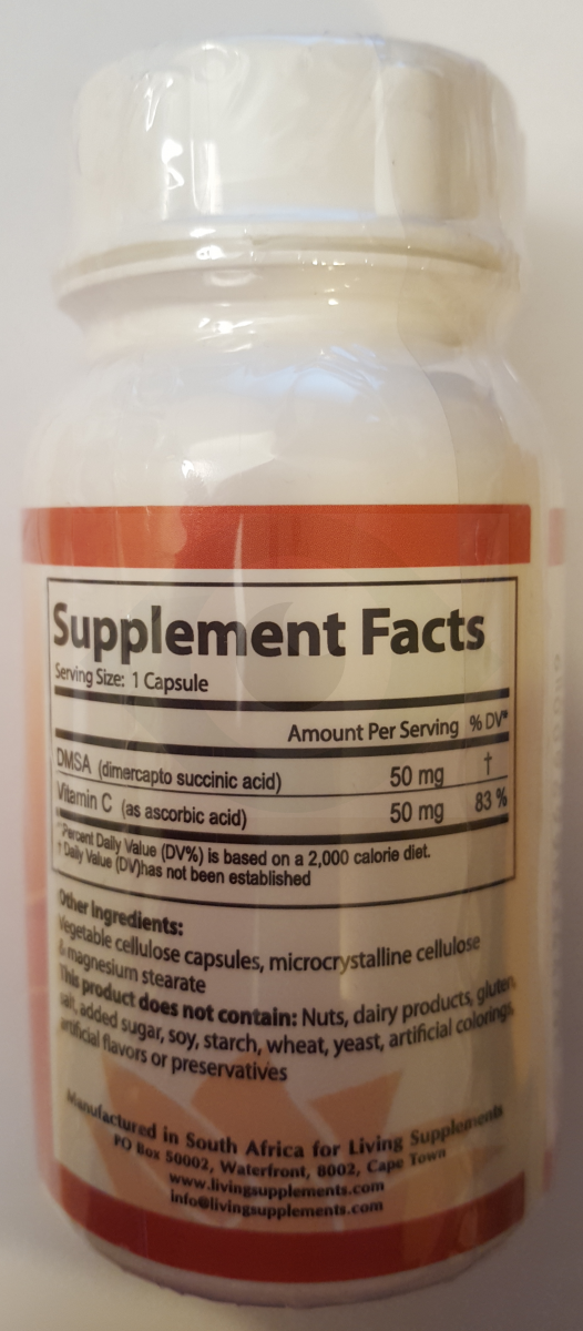 DMSA 50mg - 100 kapsułek - chelatacja chelacja rtęci ołowiu