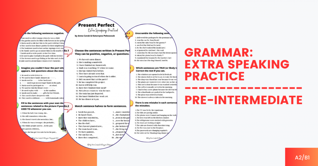 GRAMMAR: EXTRA SPEAKING PRACTICE FOR PRE-INTERMEDIATE STUDENTS - Wszystkie