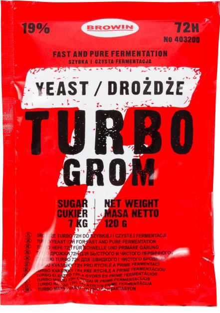 Drożdże gorzelnicze TURBO GROM 72h - sklep.nomart.pl