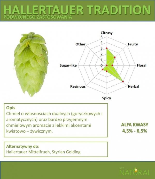 Chmiel Hallertauer Tradition 50g - sklep.nomart.pl