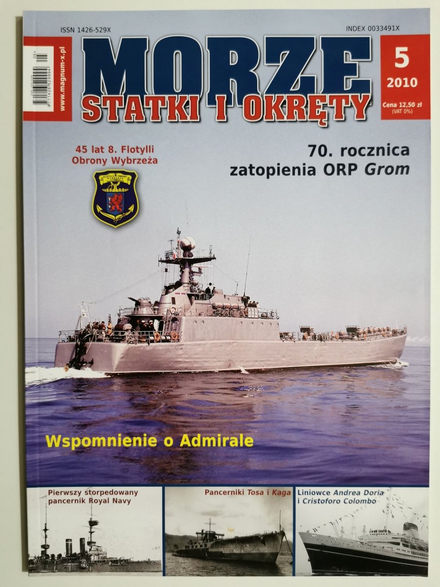 MORZE STATKI I OKRĘTY NR 5 2010 - Wojsko, militaria - CZASOPISMA