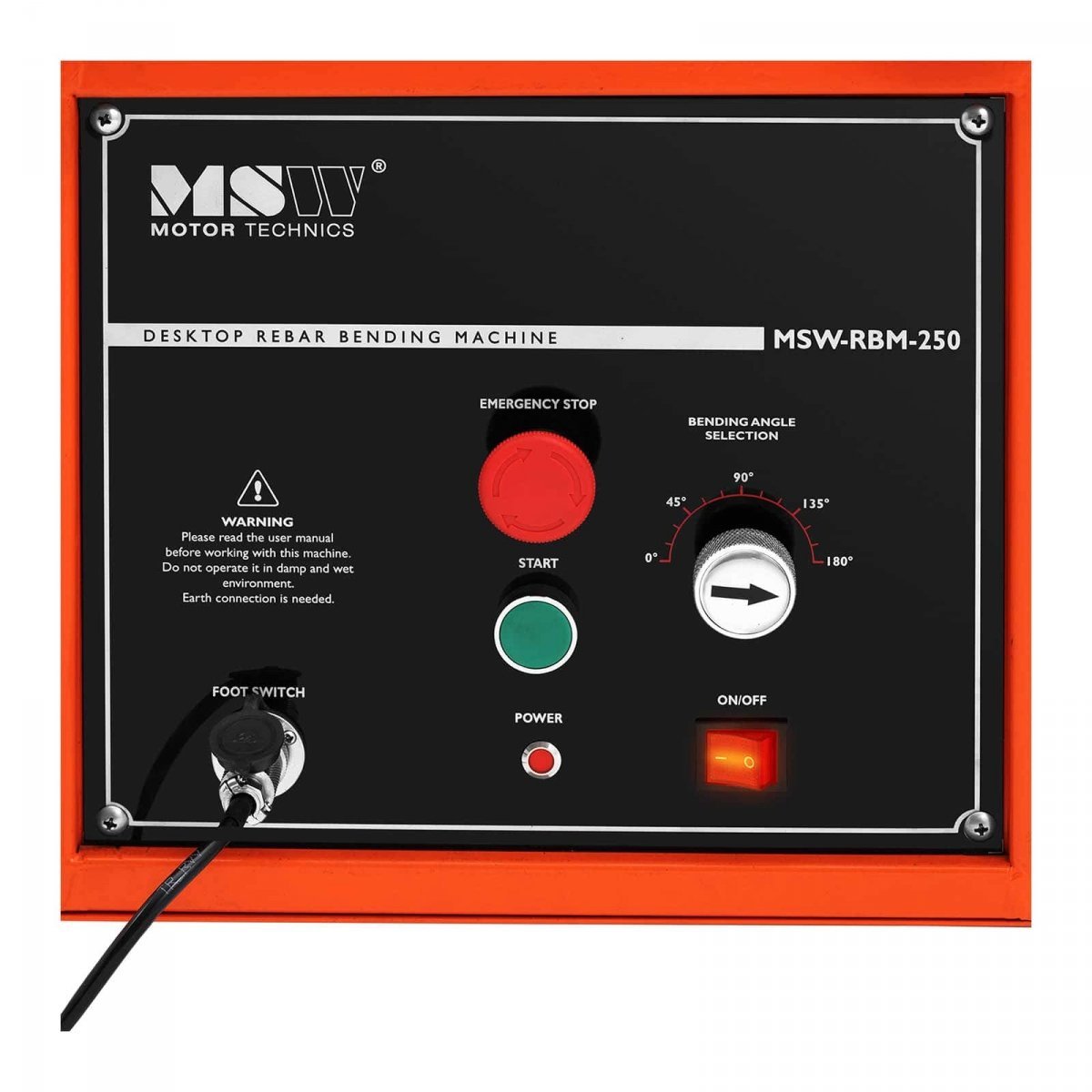 MSW 10061745 Giętarka do prętów - elektryczna - zakres gięcia 25 mm - 0-180° - pedał nożny MSW ...