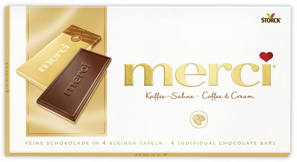 Merci Kaffee Sahne Kawowa Biała Czekolada 100g De - Czekolady ...