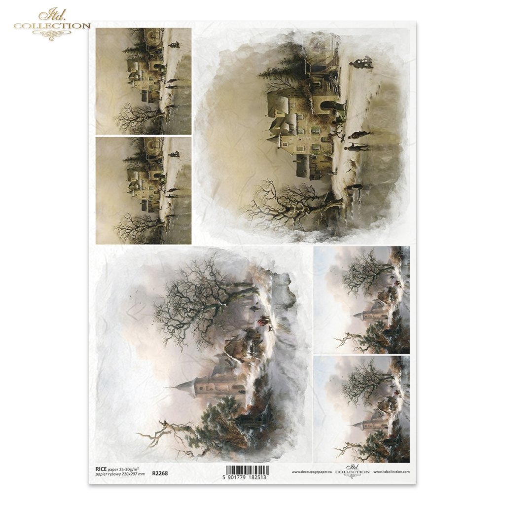 Rice paper R2268 * vintage, views, landscape