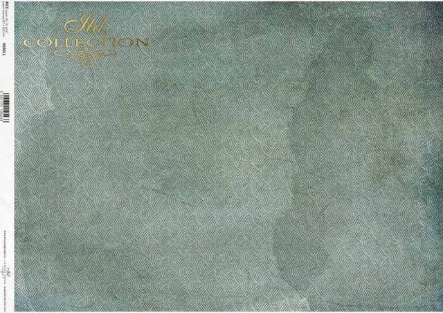 Rice paper A3 R0401L - blue-turquoise background with a fish scale pattern