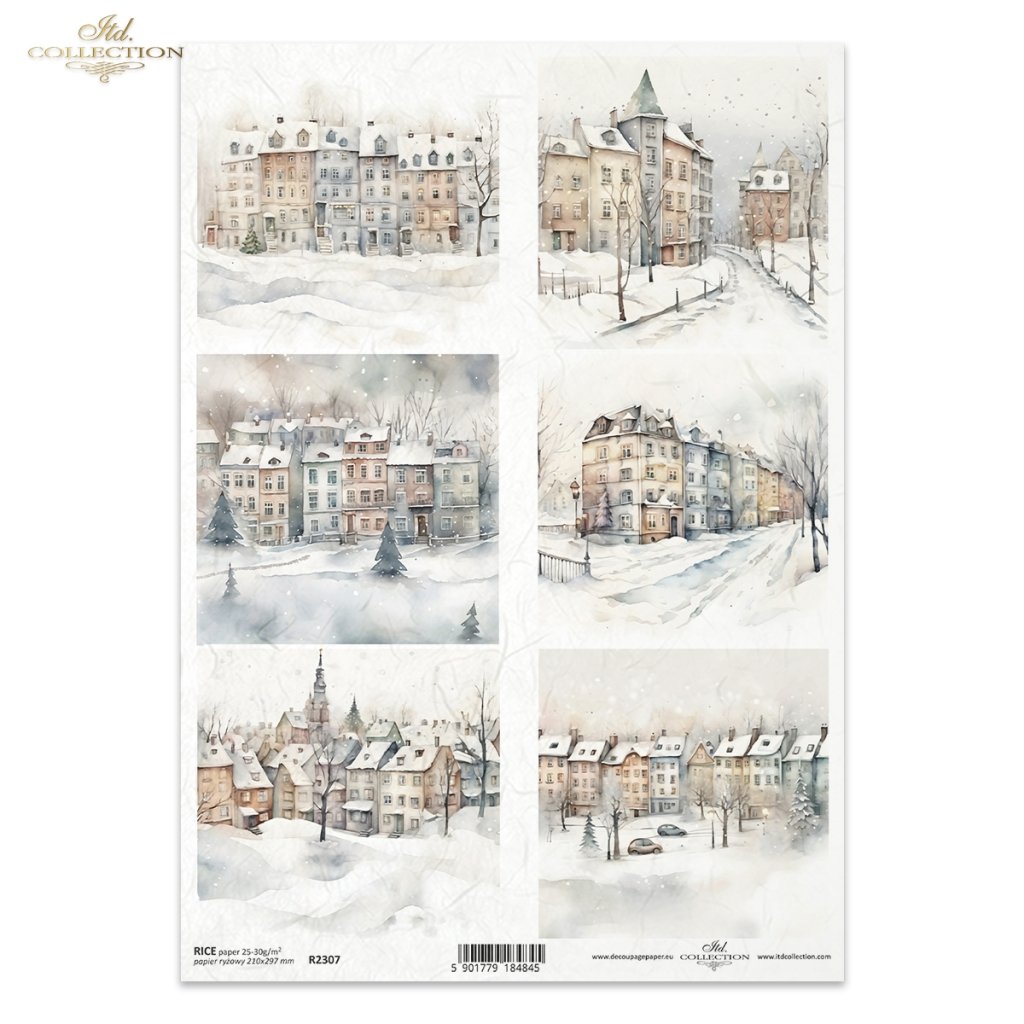 Rice paper R2307 * views, buildings, townhouses, houses