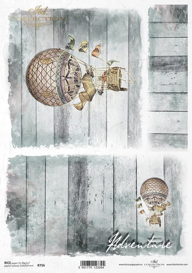 Rice paper R756 - decoupage paper * balloon