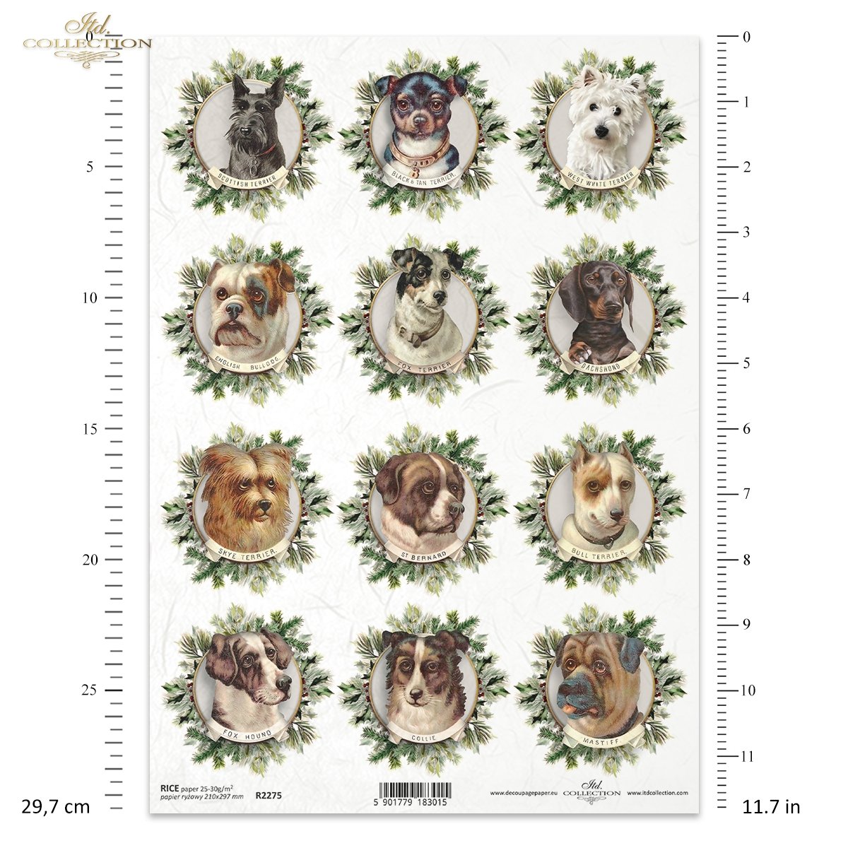 Rice paper R2275 * vintage, dogs, doggies