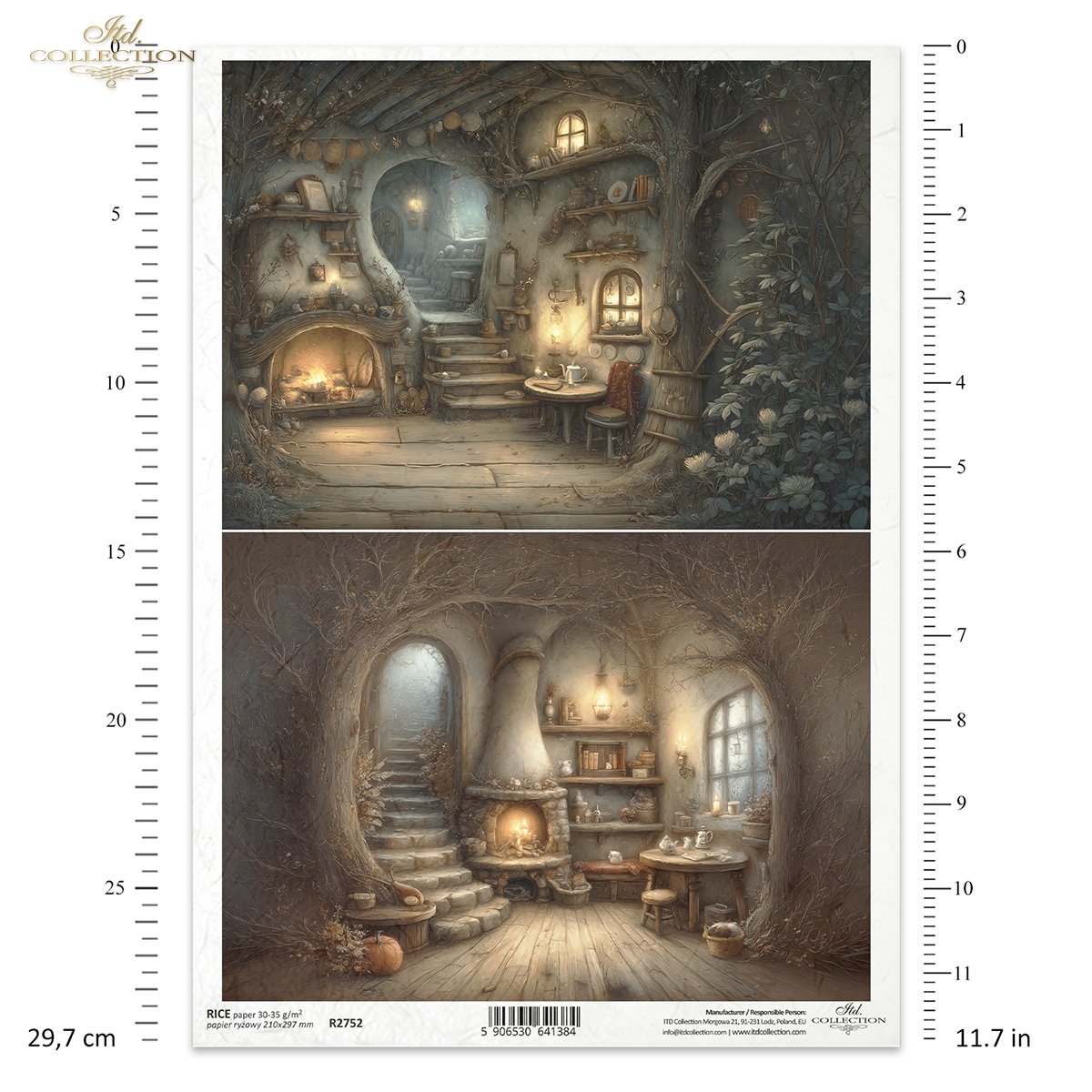 Rice paper R2752 * Illustrations, cozy interiors, fairy-tale scenes ...