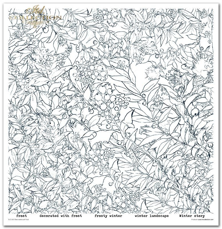 Papeles Scrapbooking SLS-043 ''Decorado con escarcha pintado con ...